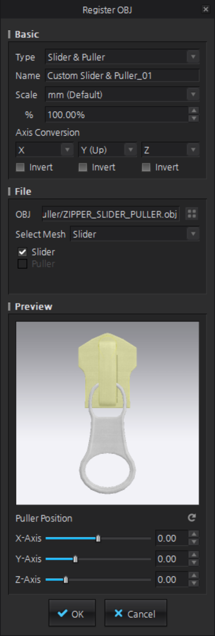 Creating Zipper Sider&Puller – Help Center - CONNECT
