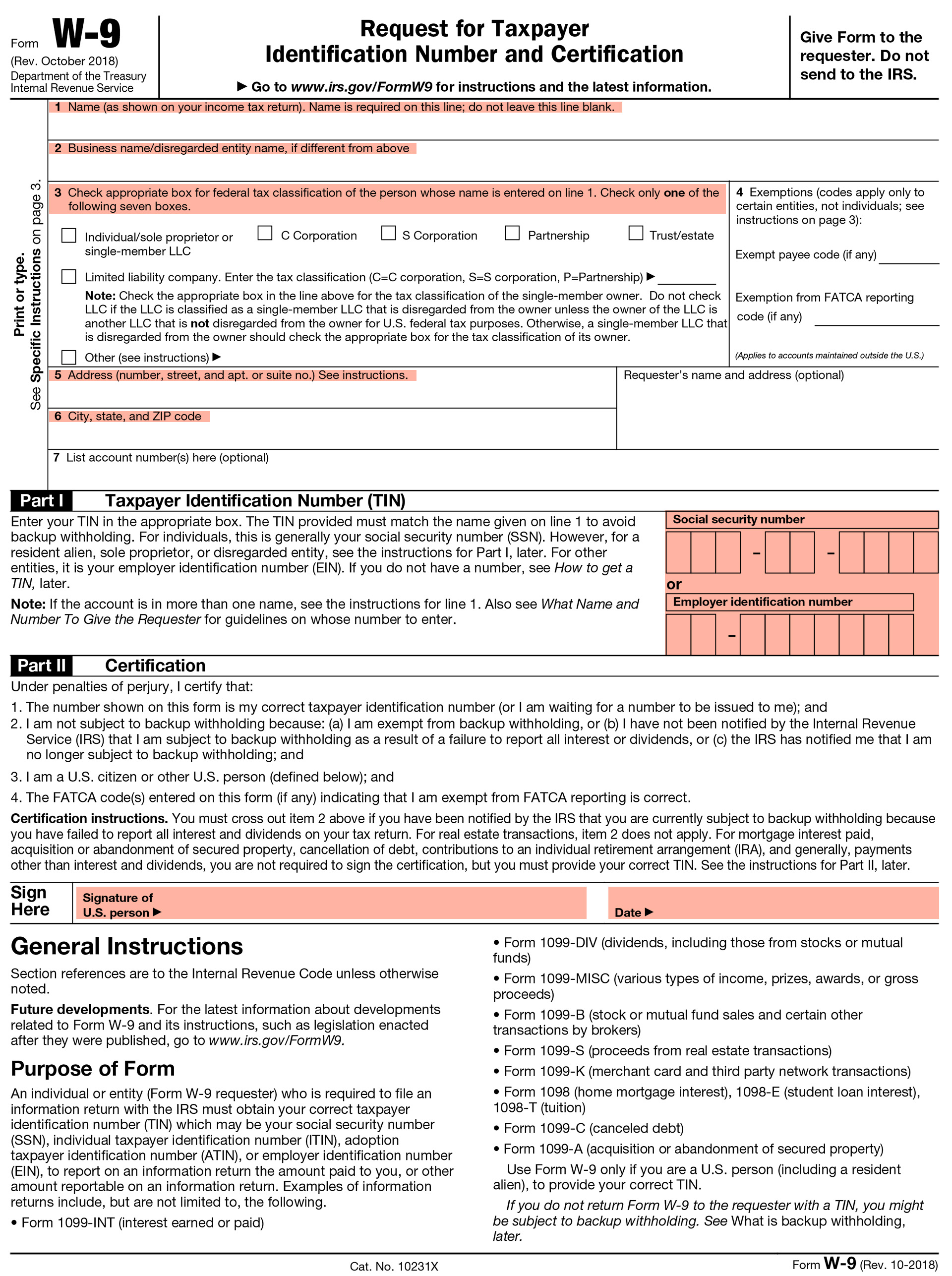 [W-9] 세금문서 작성법 - 미국인 또는 미국 법인 – Help Center - CONNECT